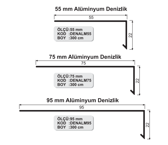 Alüminyum Denizlik Uzatma Profilleri